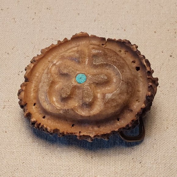 Handmade | Accessories | Vintage Carved Horn Belt Buckle | Poshmark